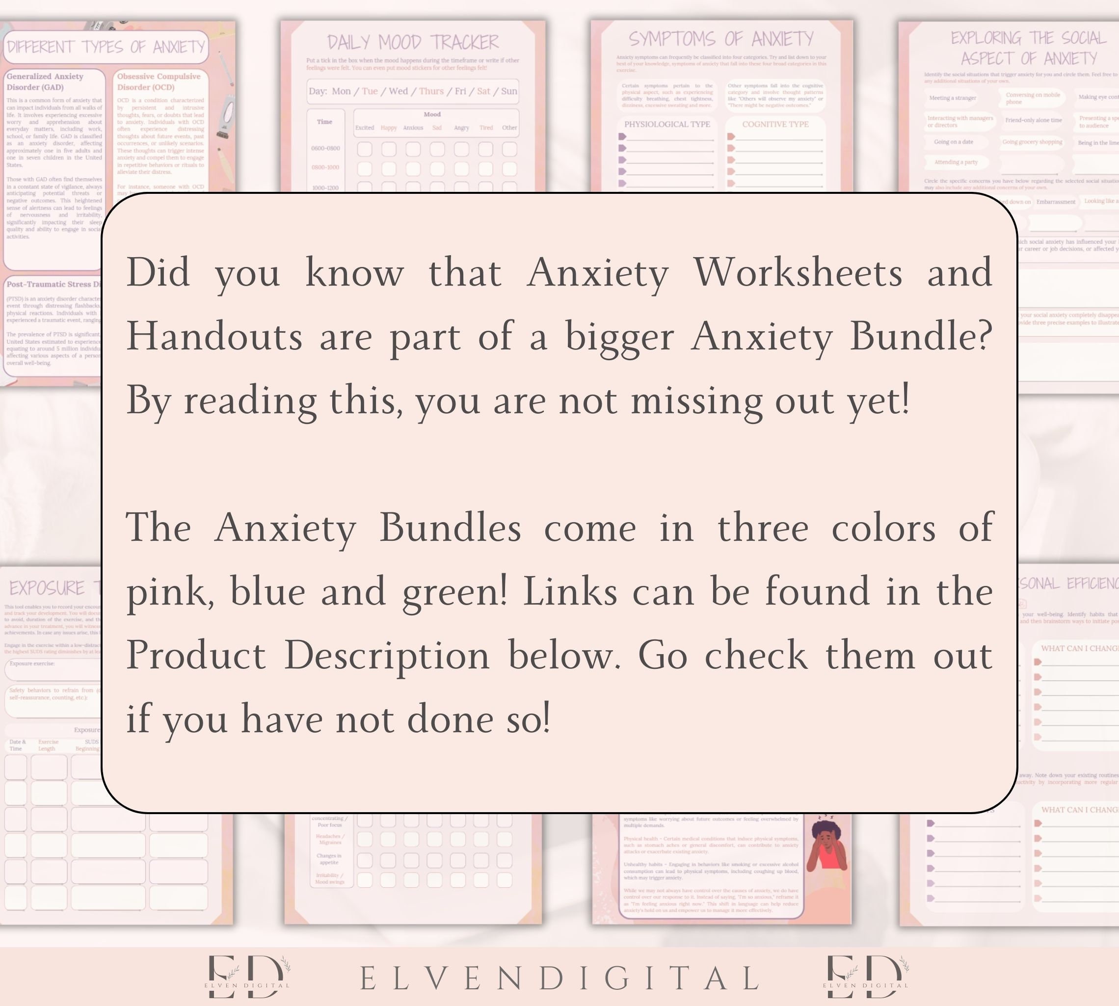 Anxiety Worksheets for Therapist Anxiety Coping Skills Worksheets for ...