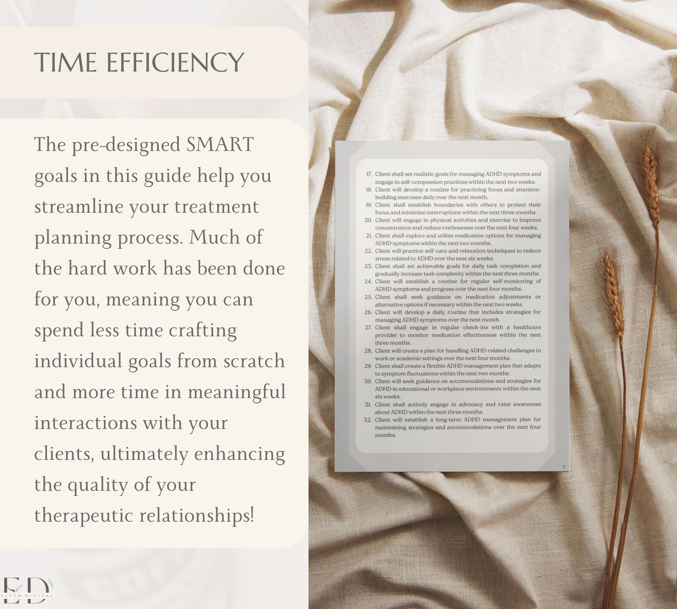 SMART Goals Treatment Planning Guide for Therapist Progress Notes ...