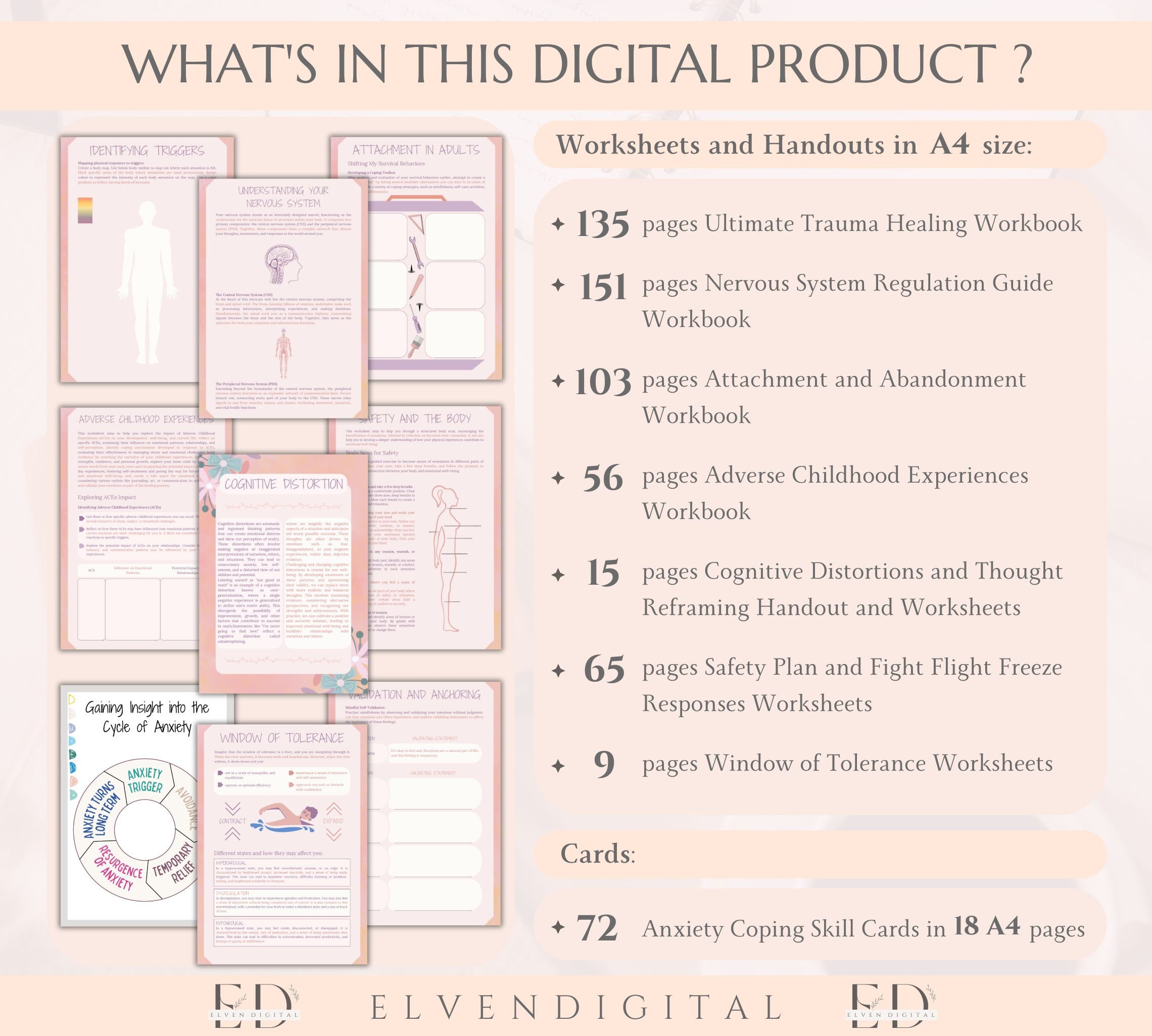 Trauma Therapy Worksheets Adult Mega Bundle Attachment Styles ...