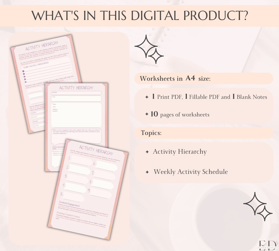 CBT Worksheets Behavioral Activation Cognitive Behavioral Therapy ...