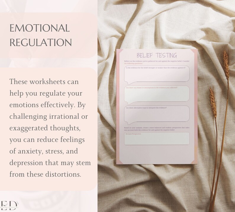 CBT for Anxiety CBT Worksheets for Teen and Adult Challenging Anxious ...