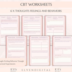 CBT Therapy Worksheets Cbt Bundle for Teens and Adults CBT Coping Skill ...