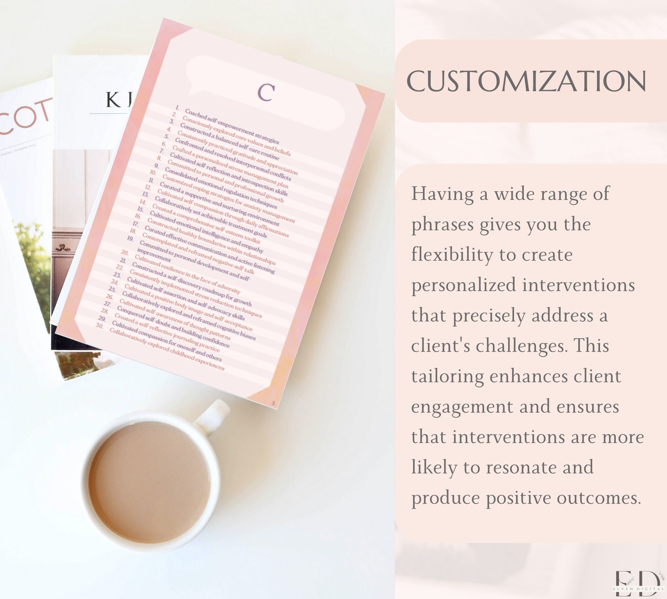 Therapy Intervention List Therapist Notes Template Counseling Session ...