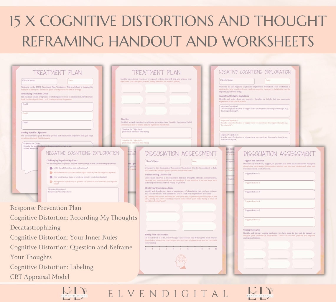Trauma Therapy Worksheets Adult Mega Bundle Attachment Styles ...