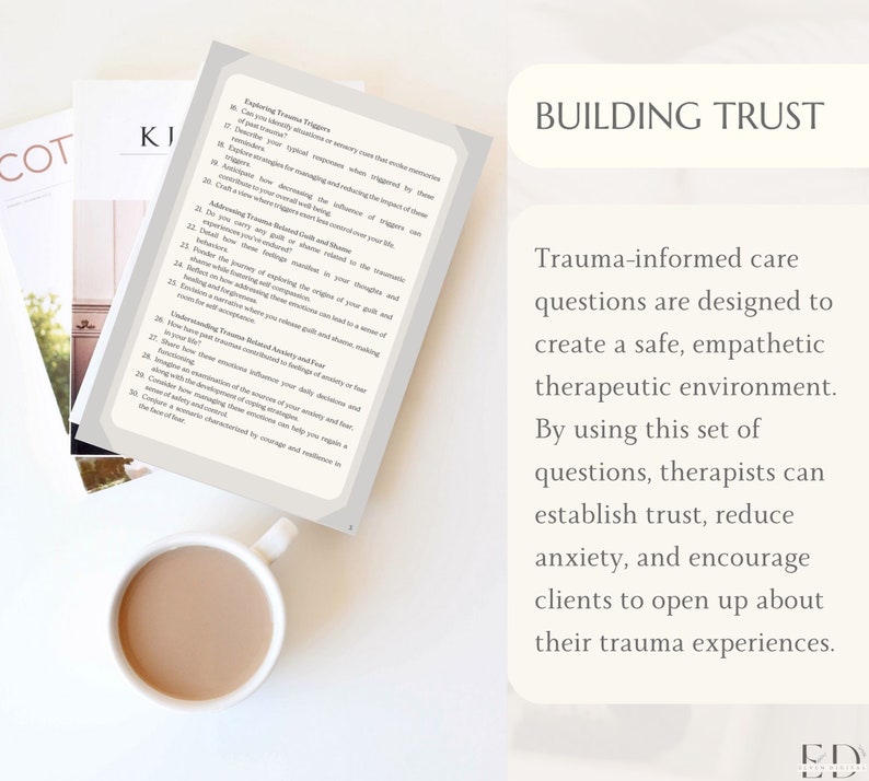 Trauma Informed Therapy Session Questions for Client Counseling ...
