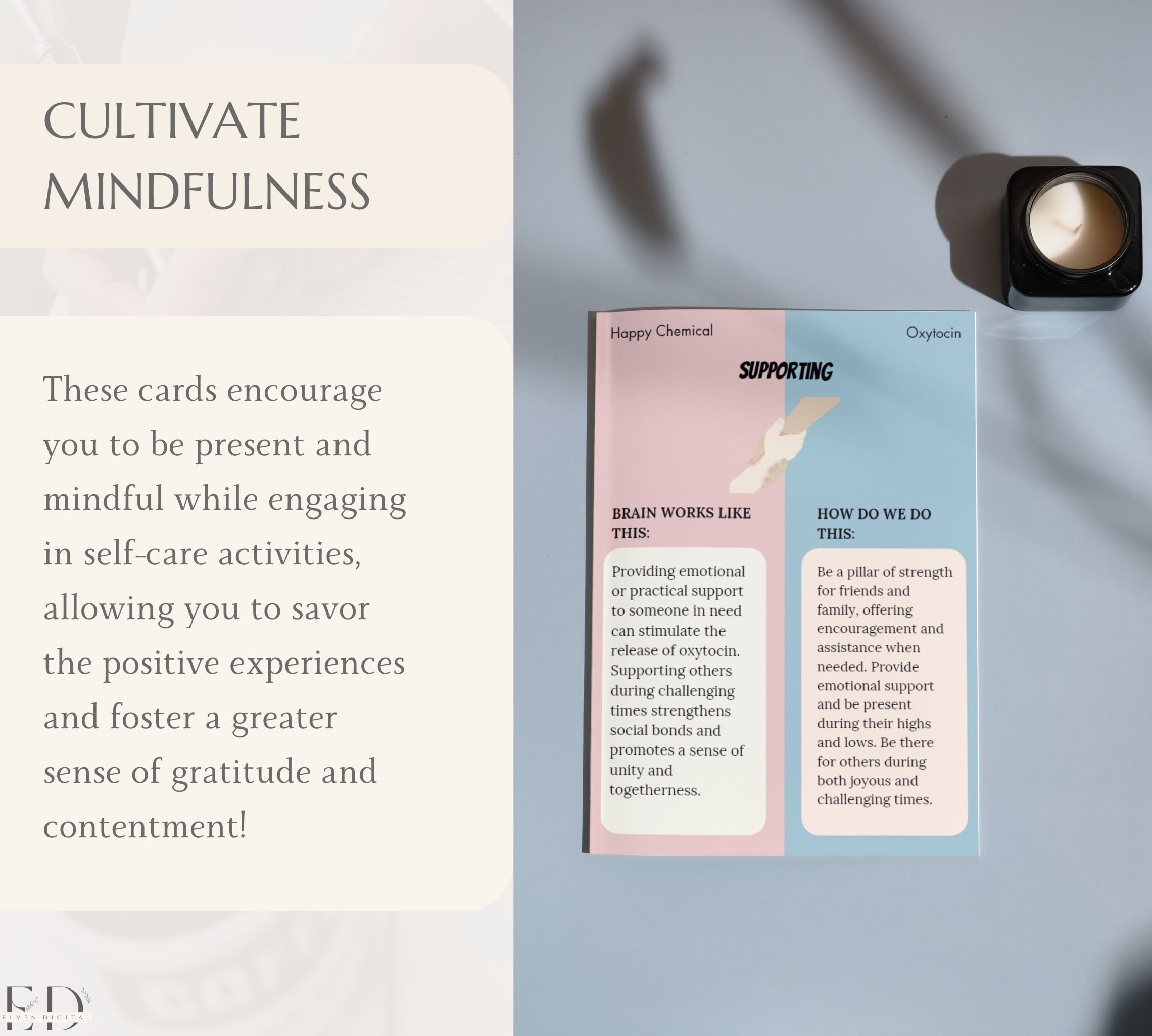 Self Care Card Deck Happy Chemicals Printable Happiness Kits Self Love ...