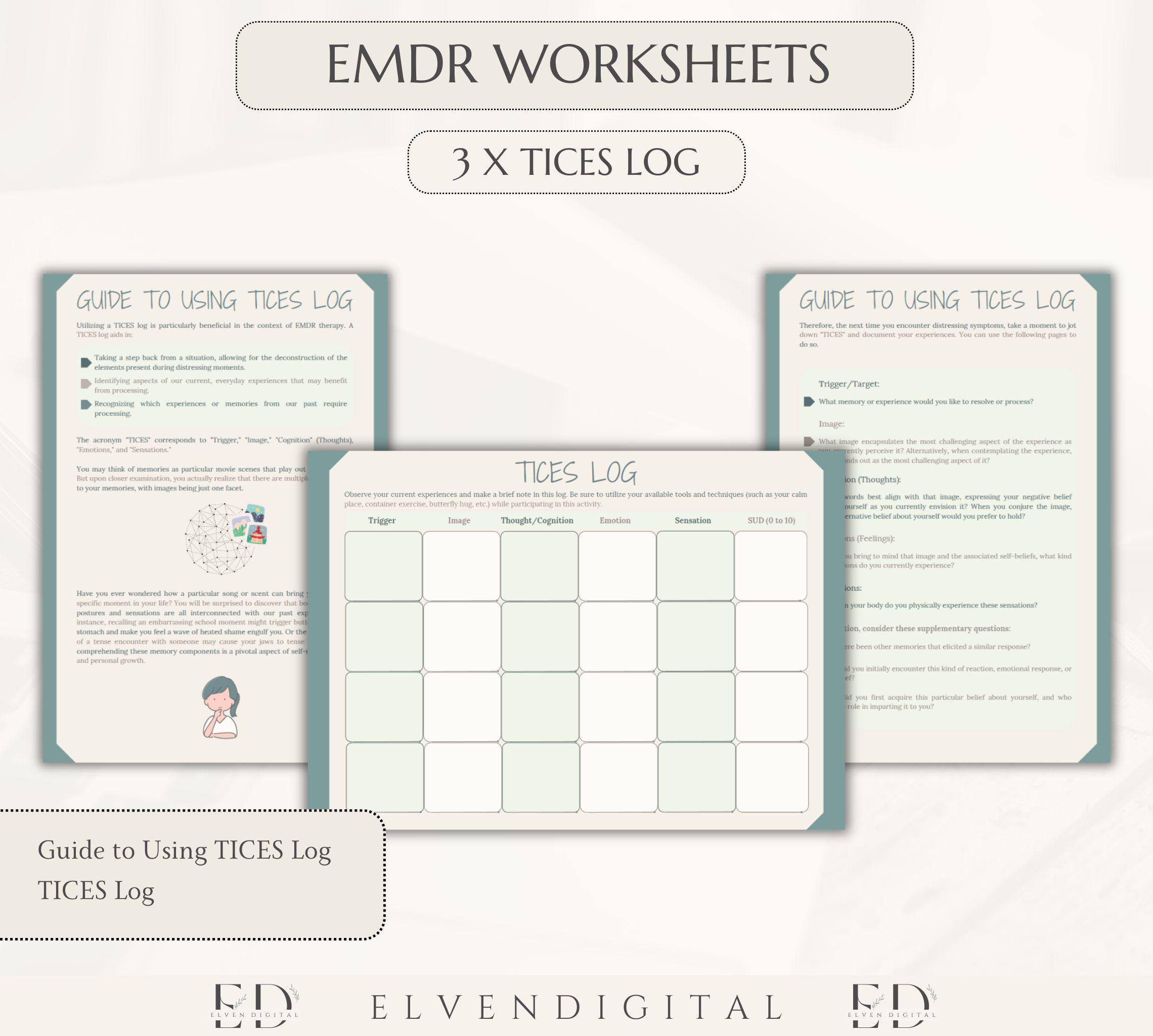 EMDR Worksheets for Therapist EMDR Bundle Therapy Scripts EMDR Handouts ...