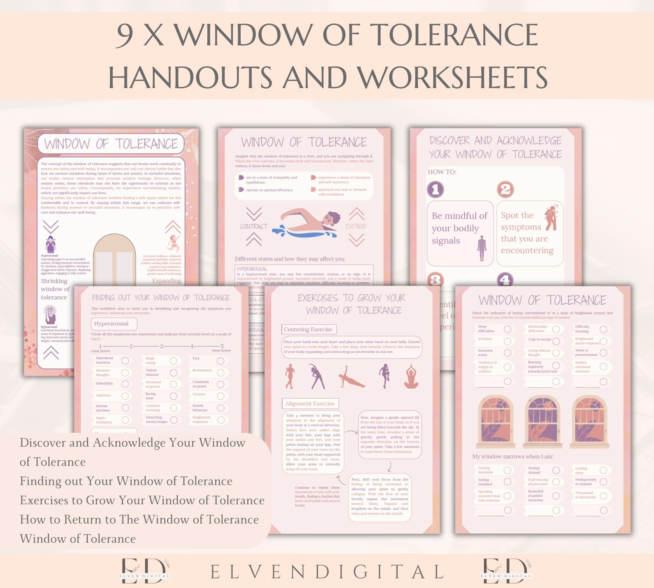Trauma Therapy Worksheets Adult Mega Bundle Attachment Styles ...