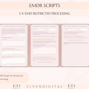 EMDR Worksheet Bundle EMDR Script for Therapist EMDR Therapy Worksheets ...