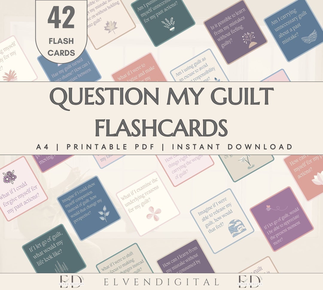 Mental Health Flashcards, Emotion Guilt Flashcards, Emotional Health ...