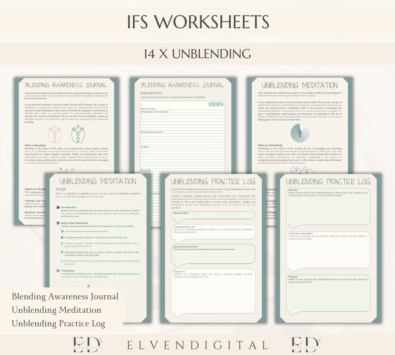Internal Family Systems Cheat Sheets IFS Therapy Worksheets IFS ...