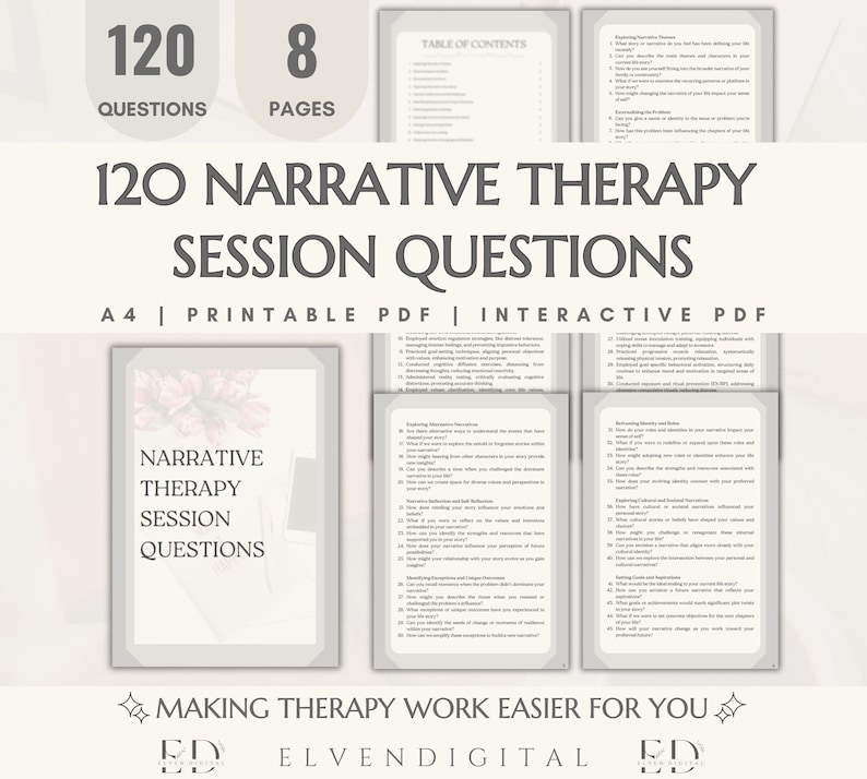 Narrative Therapy Questions Narrative Therapist Session Plan Narrative ...