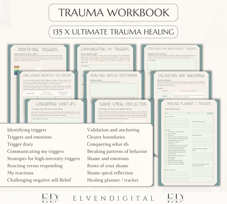 Trauma Worksheets for Therapist Trauma Bundle Therapy Scripts Trauma ...