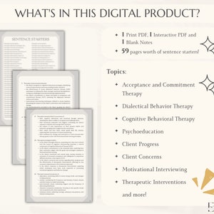 Therapy Progress Notes Sentence Starters Words Phrases Statements Cheat ...