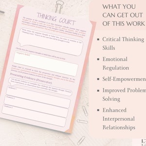 CBT for Anxiety CBT Worksheets for Teen and Adult Challenging Anxious ...