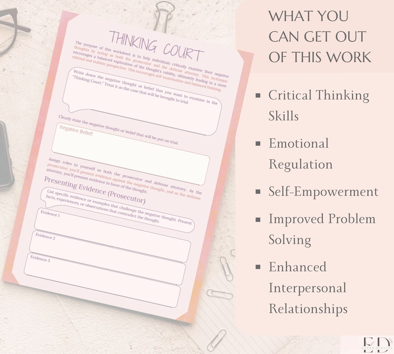 CBT for Anxiety CBT Worksheets for Teen and Adult Challenging Anxious ...