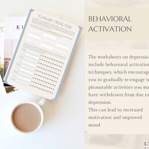 Depression Workbook Self-esteem Building Therapy Sheets Pleasure ...