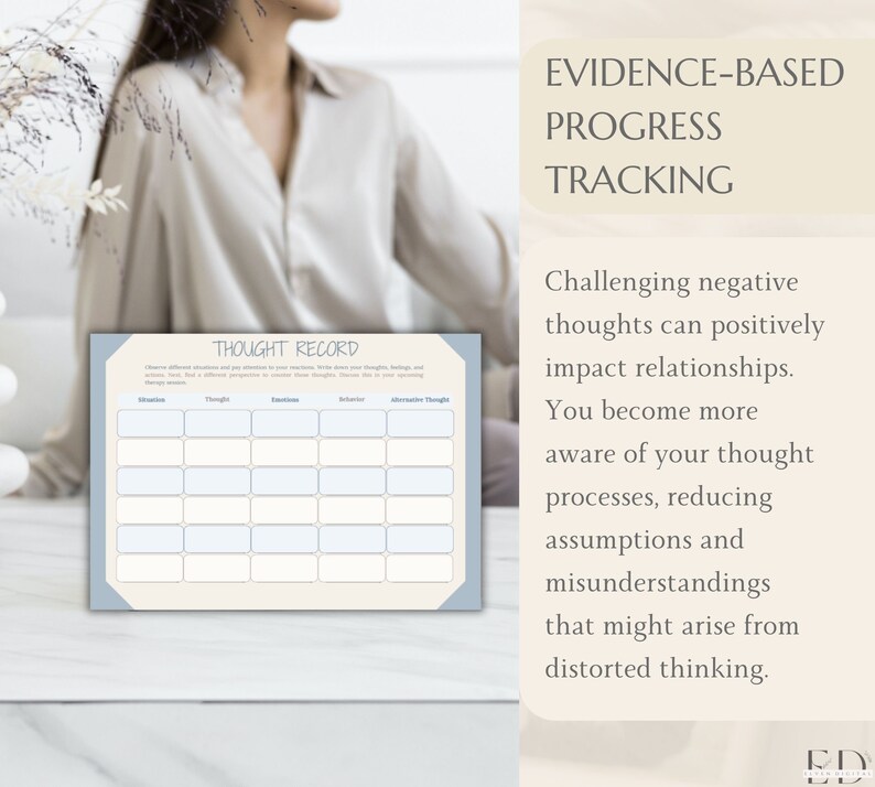 CBT Thought Record Worksheet CBT Unhelpful Thinking Styles Counseling ...