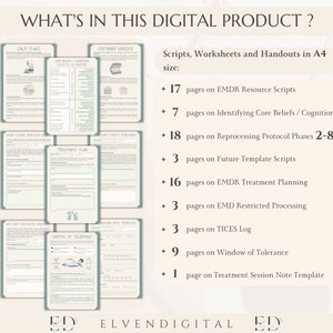 EMDR Worksheets for Therapist EMDR Bundle Therapy Scripts EMDR Handouts ...