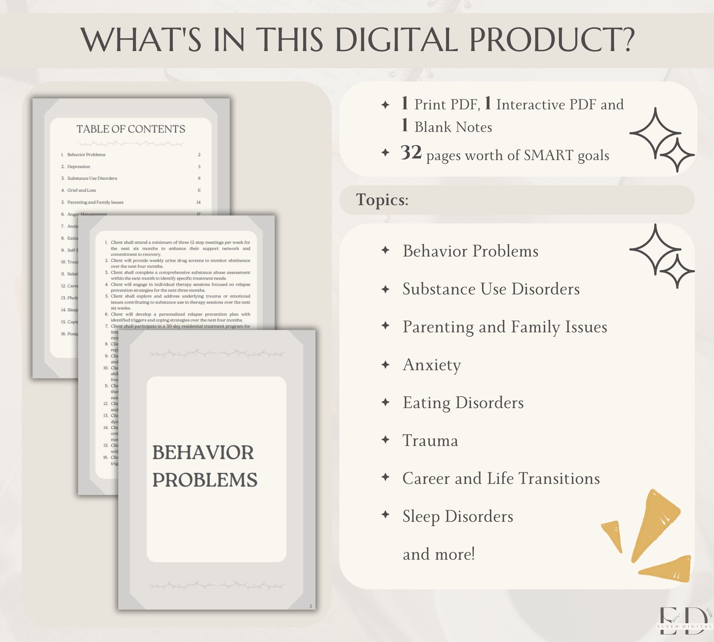 SMART Goals Treatment Planning Guide Therapy Intervention Clinical ...