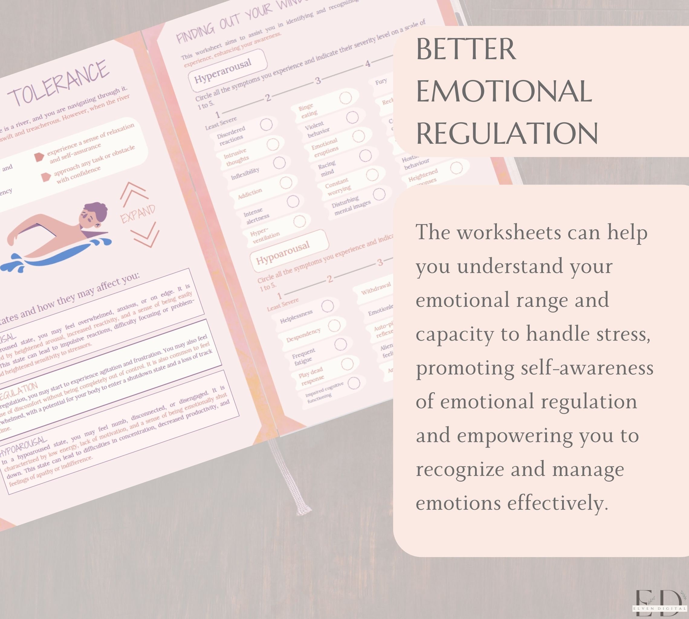Window of Tolerance Worksheet Emotional Regulation Nervous System ...