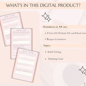 CBT for Anxiety CBT Worksheets for Teen and Adult Challenging Anxious ...