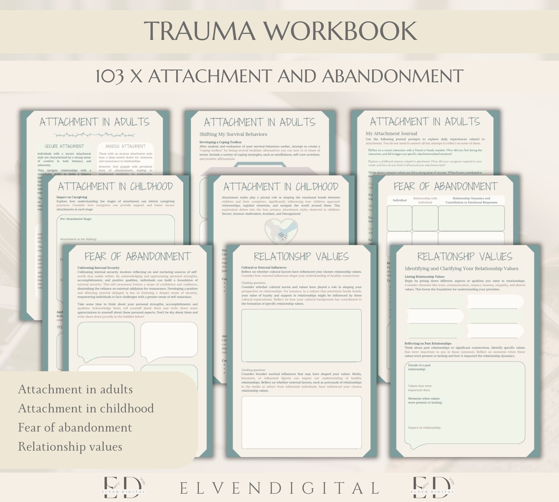 Trauma Worksheets for Therapist Trauma Bundle Therapy Scripts Trauma ...
