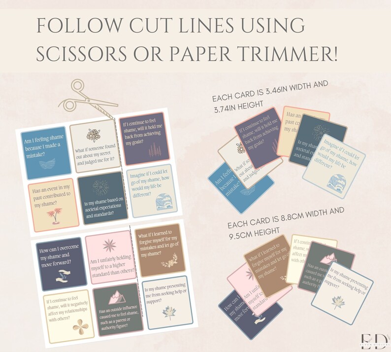 Shame Exploration Cards Self-reflection Tool Mindful - Etsy