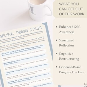CBT Thought Record Worksheet CBT Unhelpful Thinking Styles Counseling ...