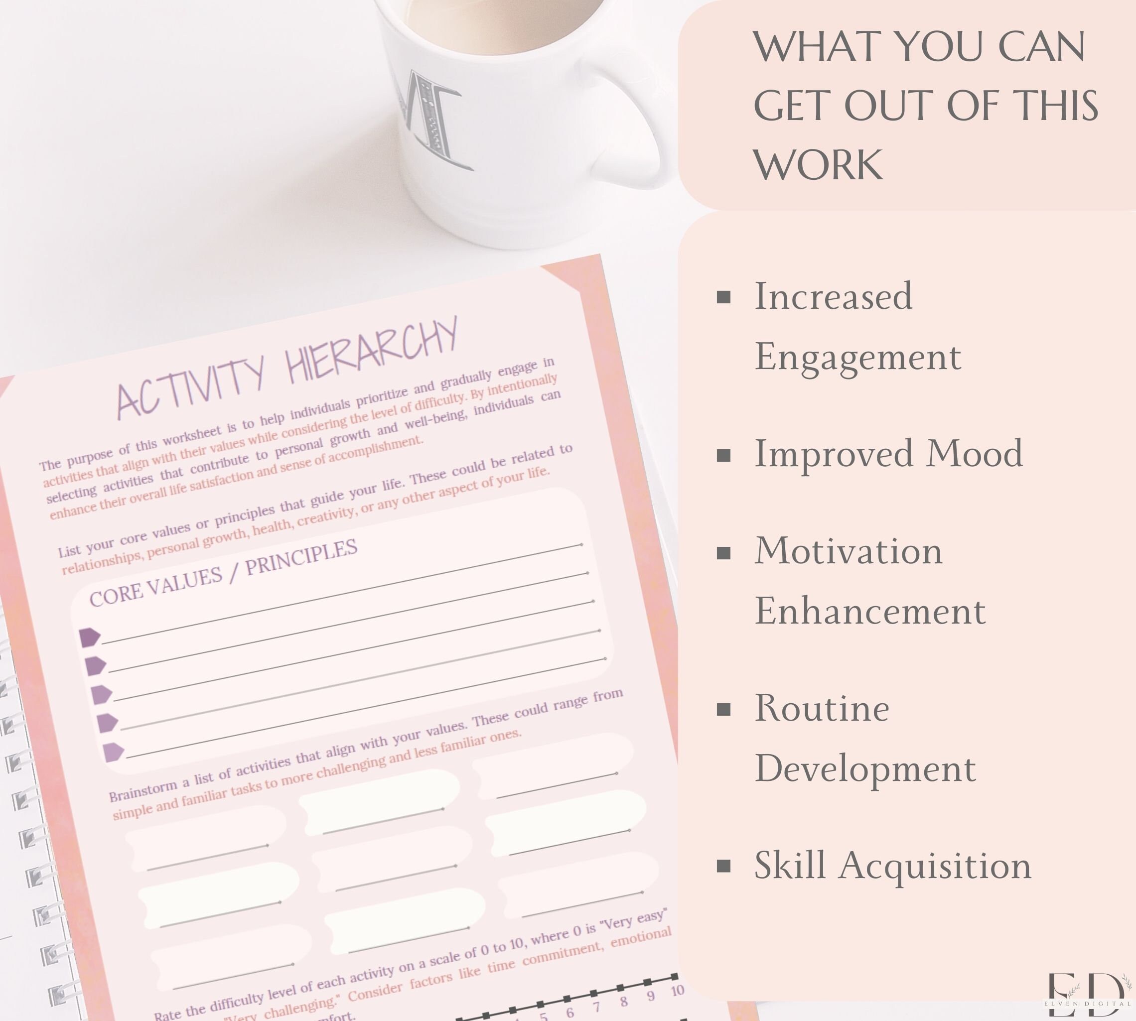 CBT Worksheets Behavioral Activation Cognitive Behavioral Therapy ...