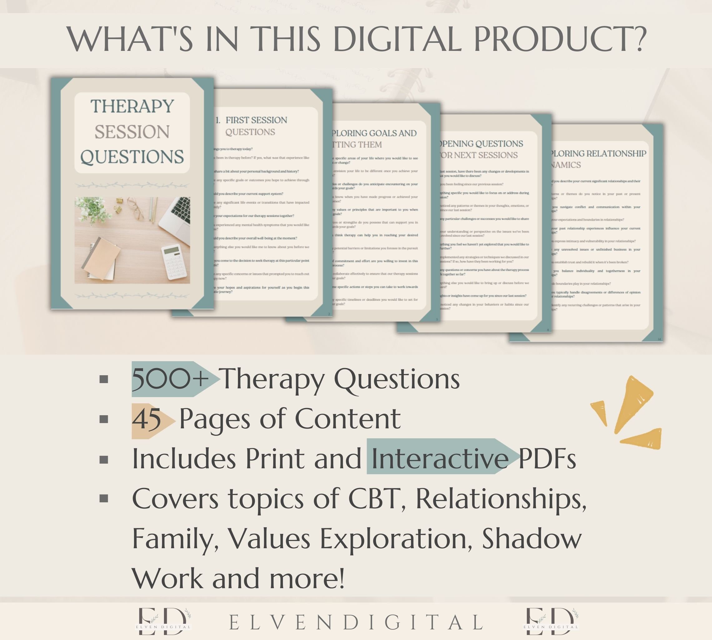 Therapy Session Notes Therapist Forms for Anxiety Relief Kit CBT ...