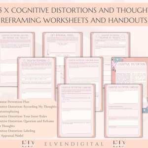 CBT Therapy Worksheets Cbt Bundle for Teens and Adults CBT Coping Skill ...