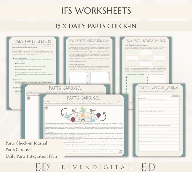 Internal Family Systems Cheat Sheets IFS Therapy Worksheets IFS ...