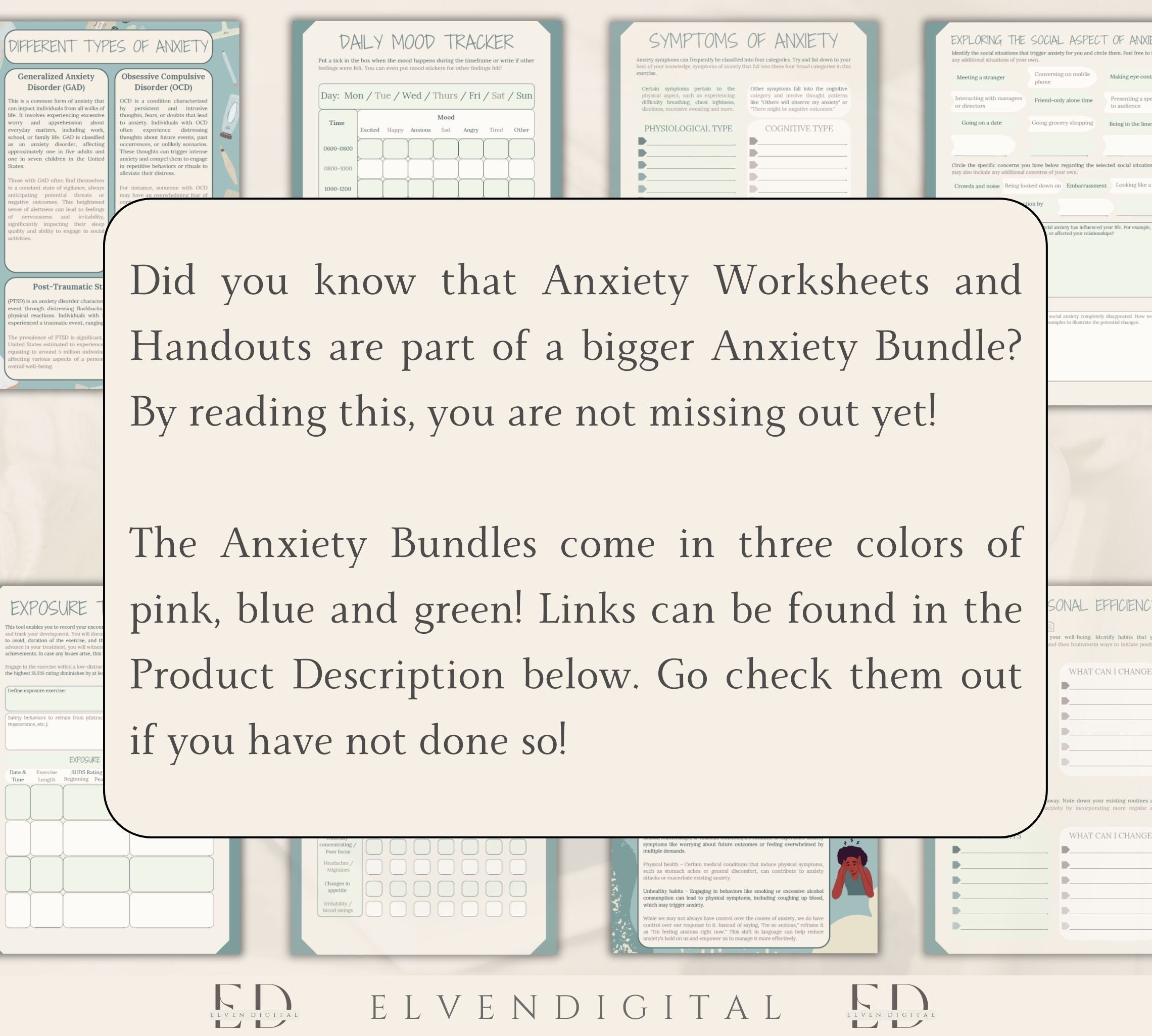 Anxiety Worksheets for Therapist Anxiety Coping Skills Worksheets for ...