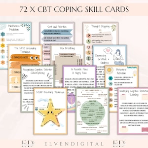 CBT Therapy Worksheets Cbt Bundle for Teens and Adults CBT Coping Skill ...