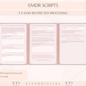 EMDR Worksheet Bundle EMDR Script for Therapist EMDR Therapy Worksheets ...