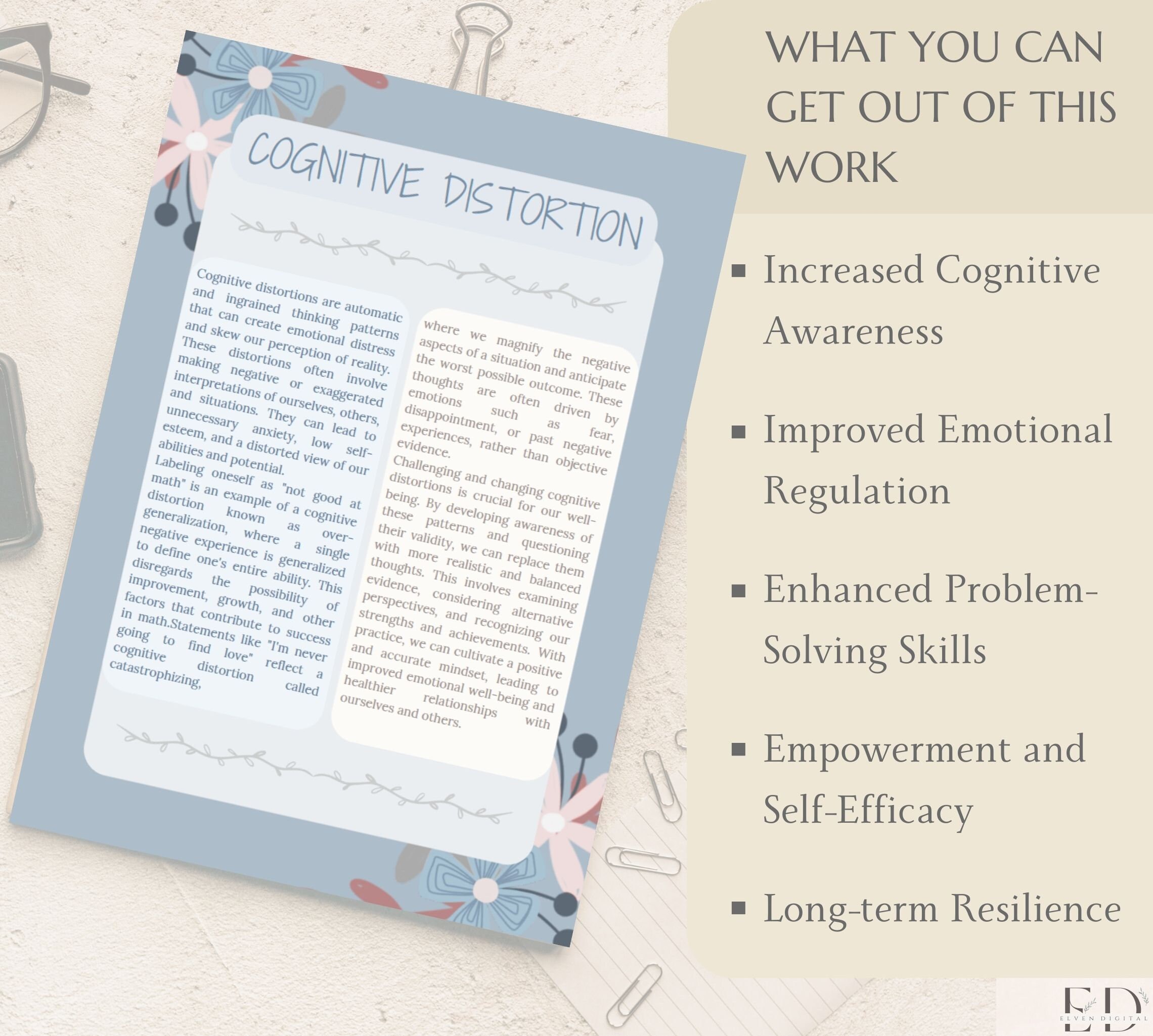 Cognitive Skills BPD DBT CBT Coping Skill Anxiety Resources for Teen ...