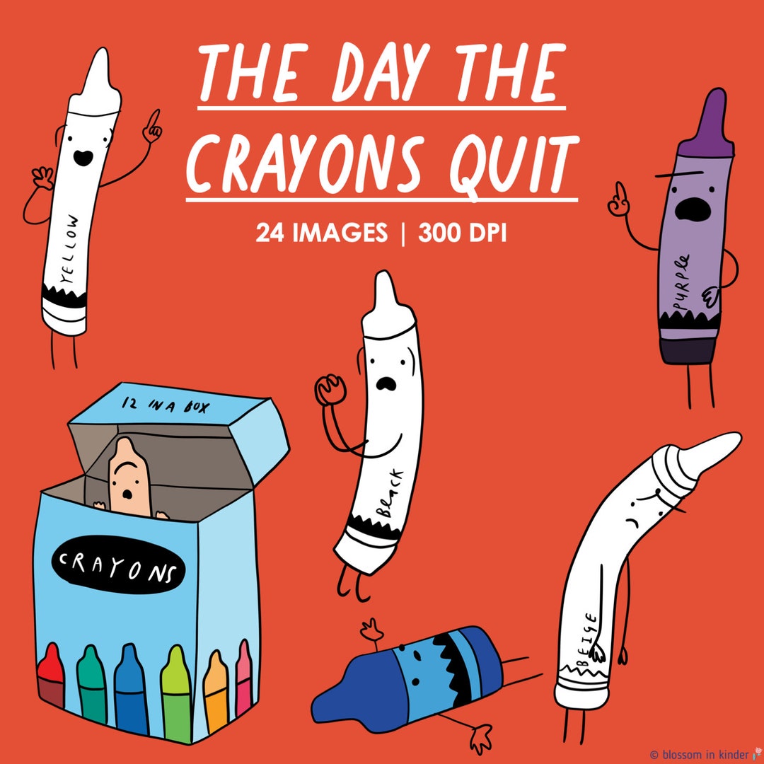 The Day the Crayons Quit Clipart - Etsy