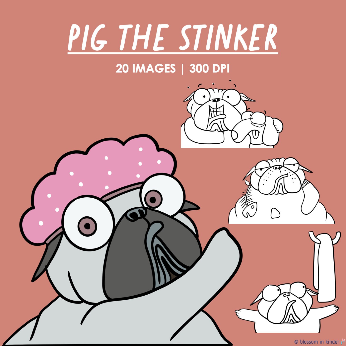 Pig the Stinker Clipart - Etsy