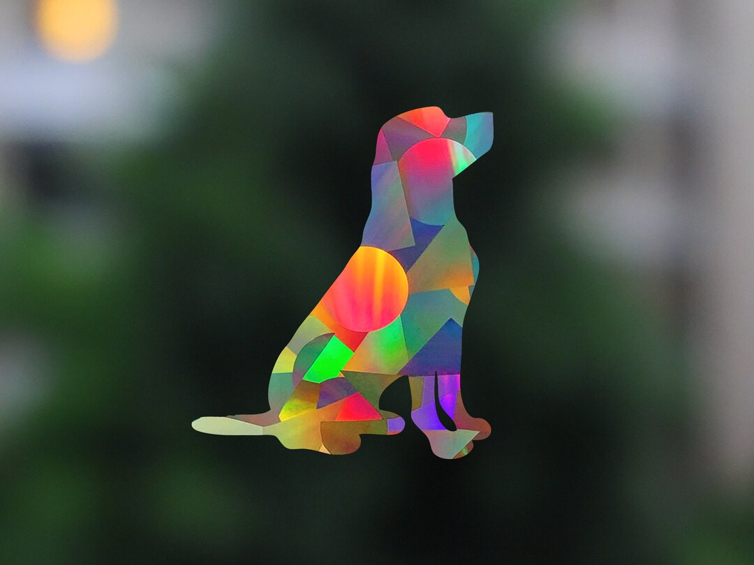 Labrador Suncatcher Window Sticker, Dog Sun Catcher Decal Retriever ...