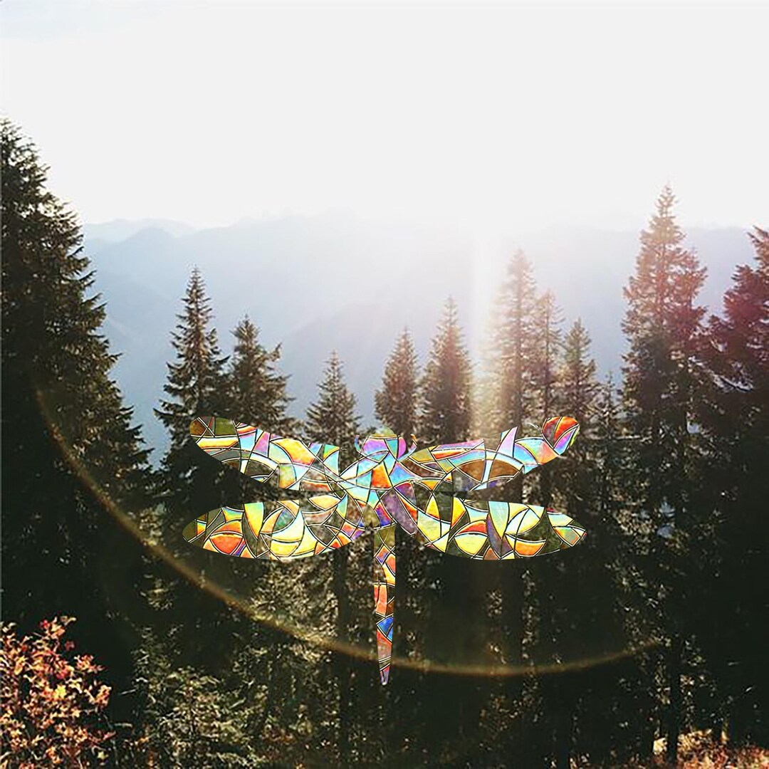 Dragonfly Suncatcher Window Decal Ornament, Dragon Fly Sun Catcher Wall ...