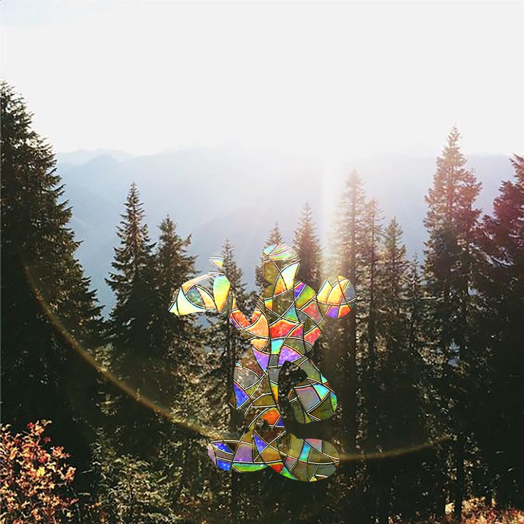 Mickey Mouse Suncatcher Sticker, Sun Catcher Window Decal - Car Cling ...