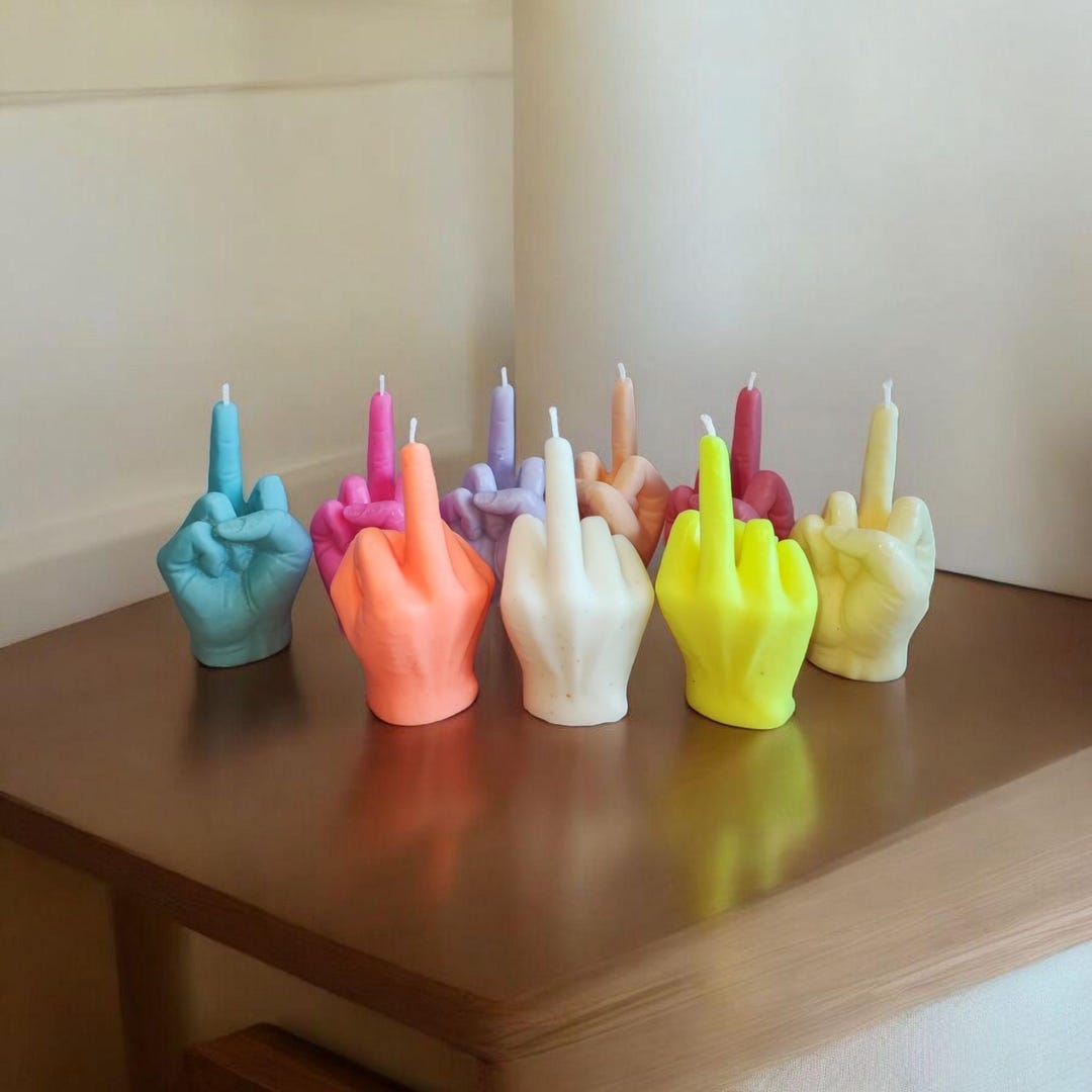 Middle Finger Candles, Scented Candles, Funny Gift, Gift Idea, Handmade ...