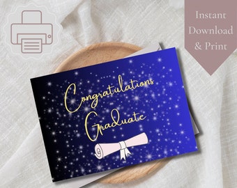 Graduation Printable Card, Graduation Digital Card, Congratulations ...