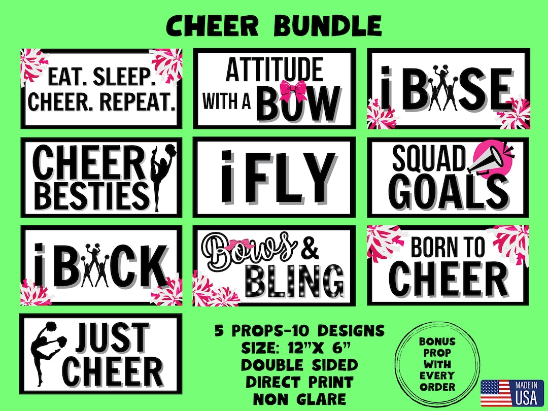 Cheer Bundle, Photo Booth Props, 360 Photo Booth Props, Custom ...