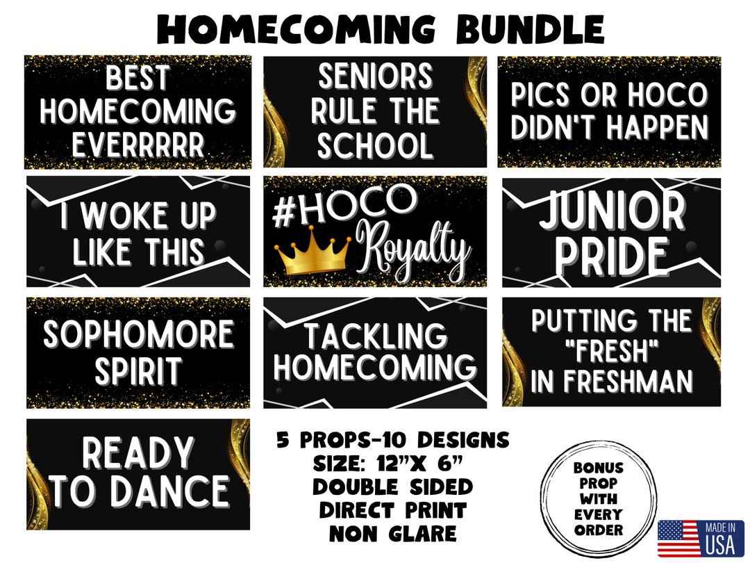 Homecoming Bundle, Photo Booth Props, 360 Photo Booth Props, Custom ...