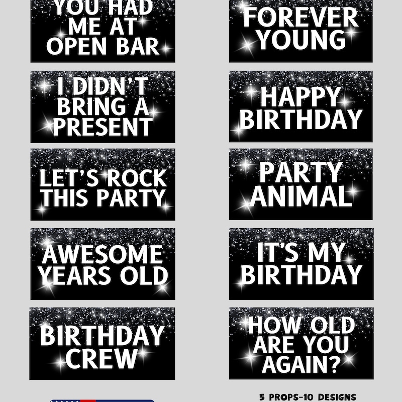 Birthday Party Props - Etsy
