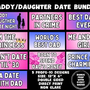 Daddy Daughter Date Bundle, Photo Booth Props, 360 Photo Booth Props ...