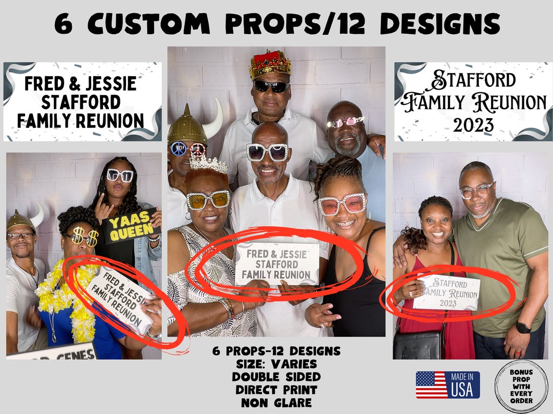 Custom Props, 6 Props-12 Designs, Photo Booth Props, 360 Photo Booth ...