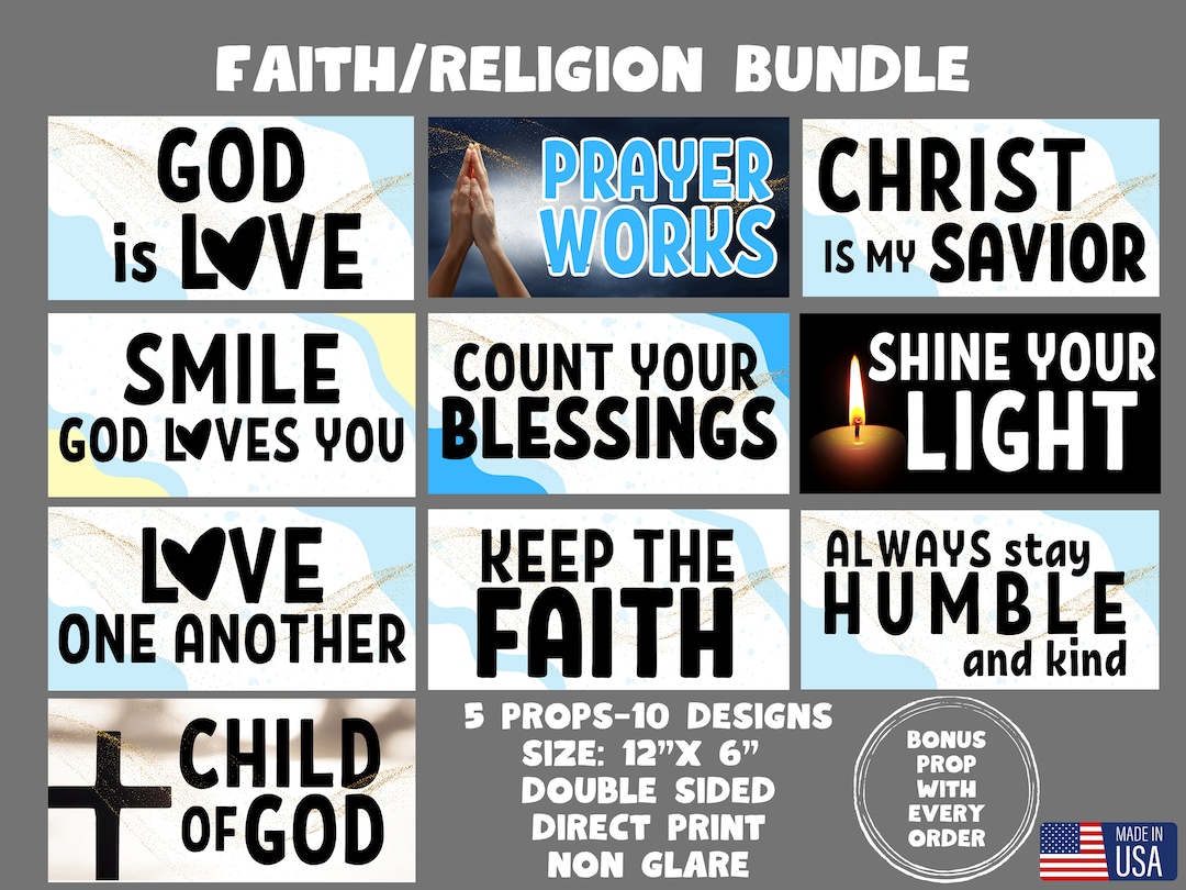Faith/religion Bundle, Photo Booth Props, 360 Photo Booth Props, Custom ...
